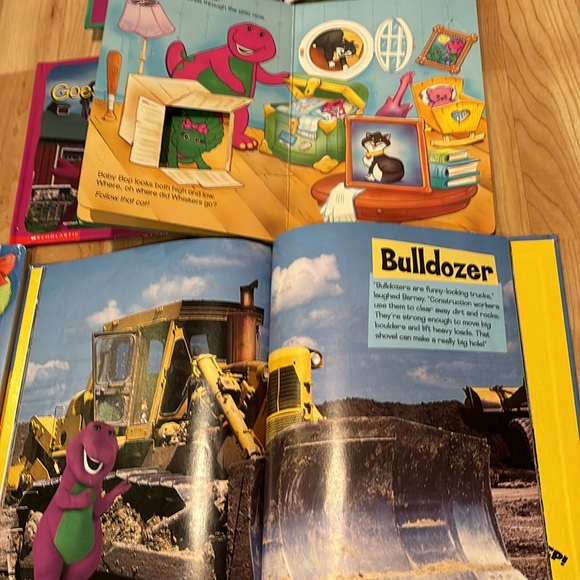 Other | Barney Vintage Books 12 Days Of Christmas Trucks Farm Colorful ...